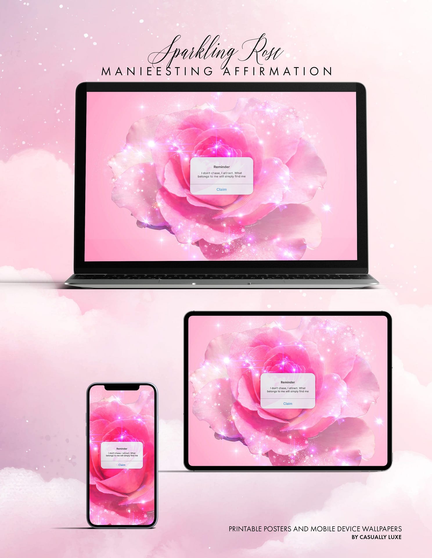 Free Manifestation Wallpaper Pack for Laptop, iPhone. Affirmation Art